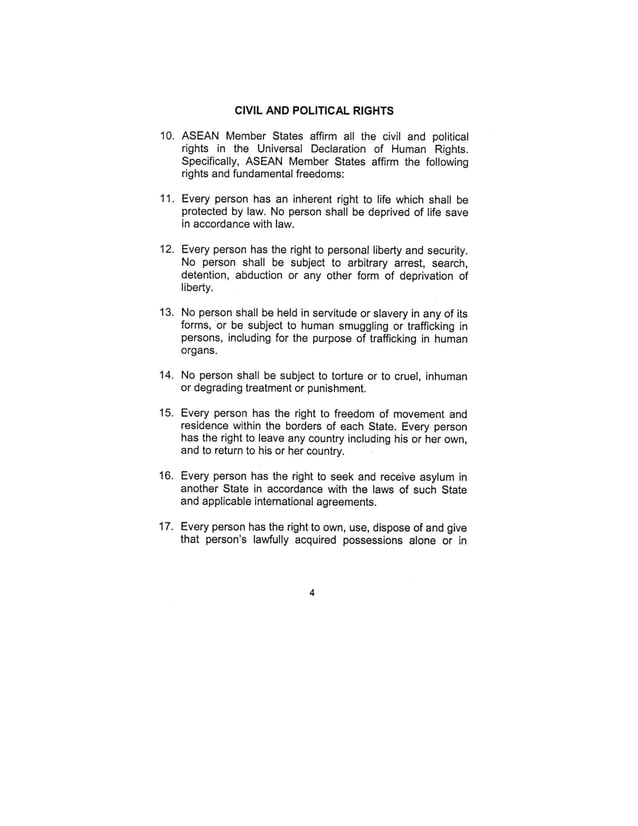 Asean human-rights-declaration | PDF