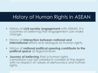 ASEAN Human Rights Mechanisms (Yuyun Wahyuningrum, 2012) | PPTX