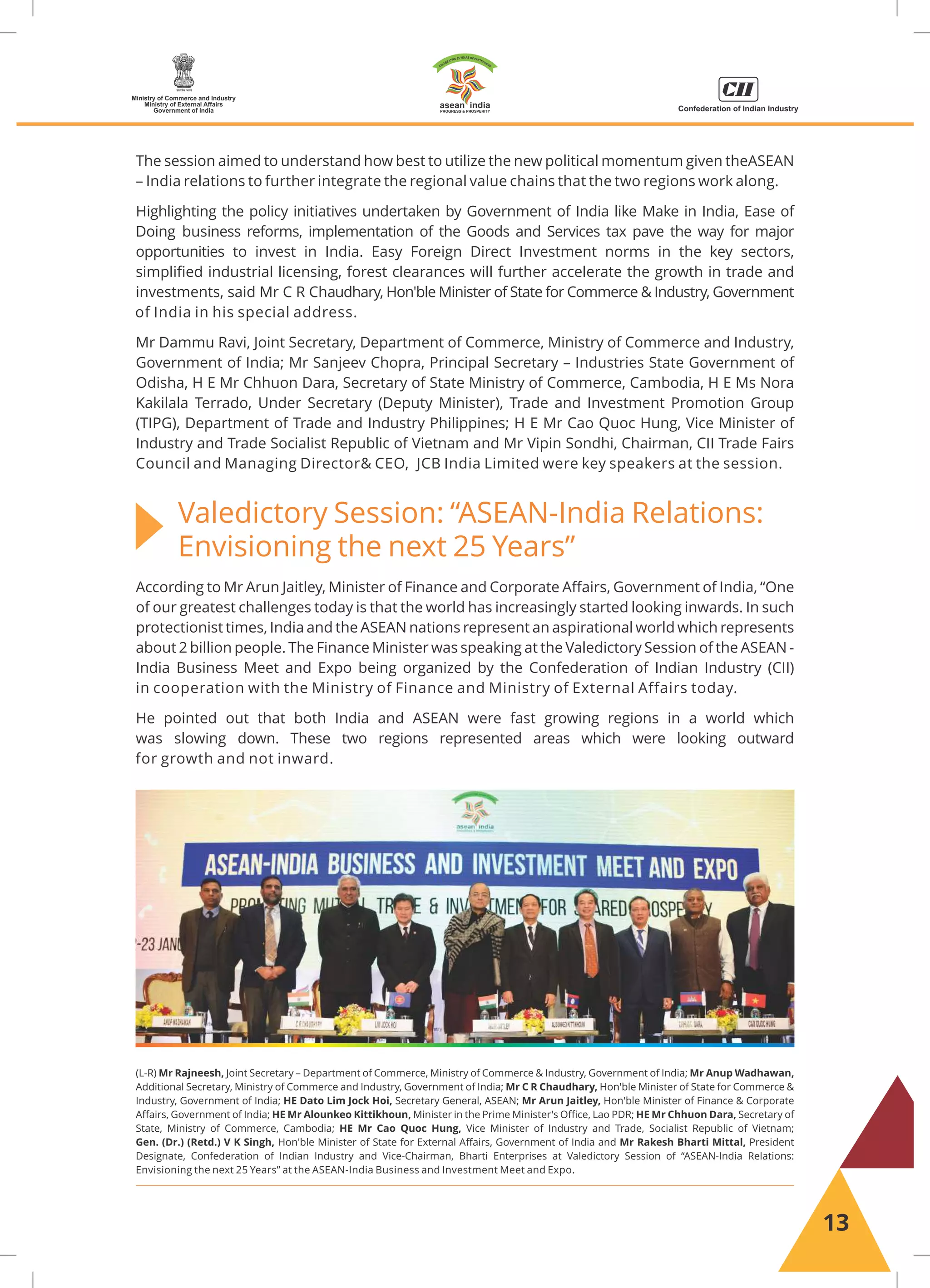 ASEAN-INDIA Initiatives 2017-18 | PDF