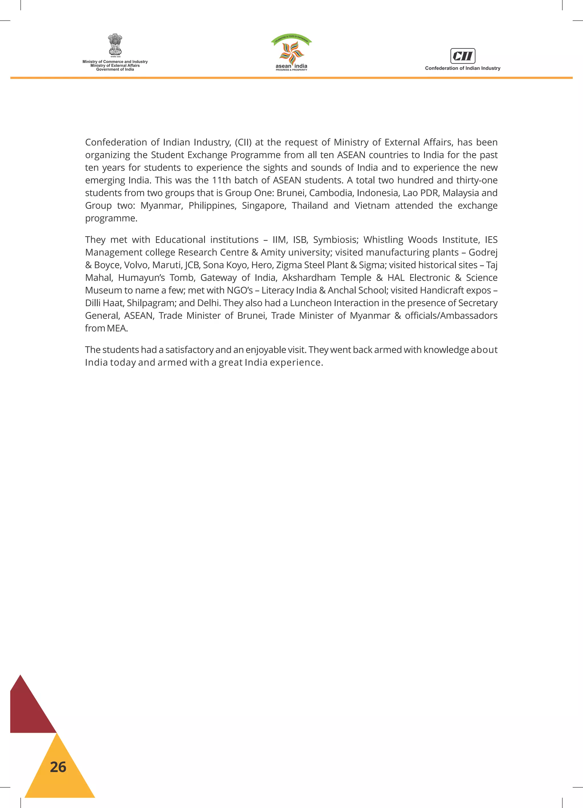 ASEAN-INDIA Initiatives 2017-18 | PDF