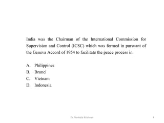 Test/Quiz : India & South East Asia | PPTX