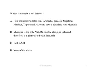 Test/Quiz : India & South East Asia | PPTX
