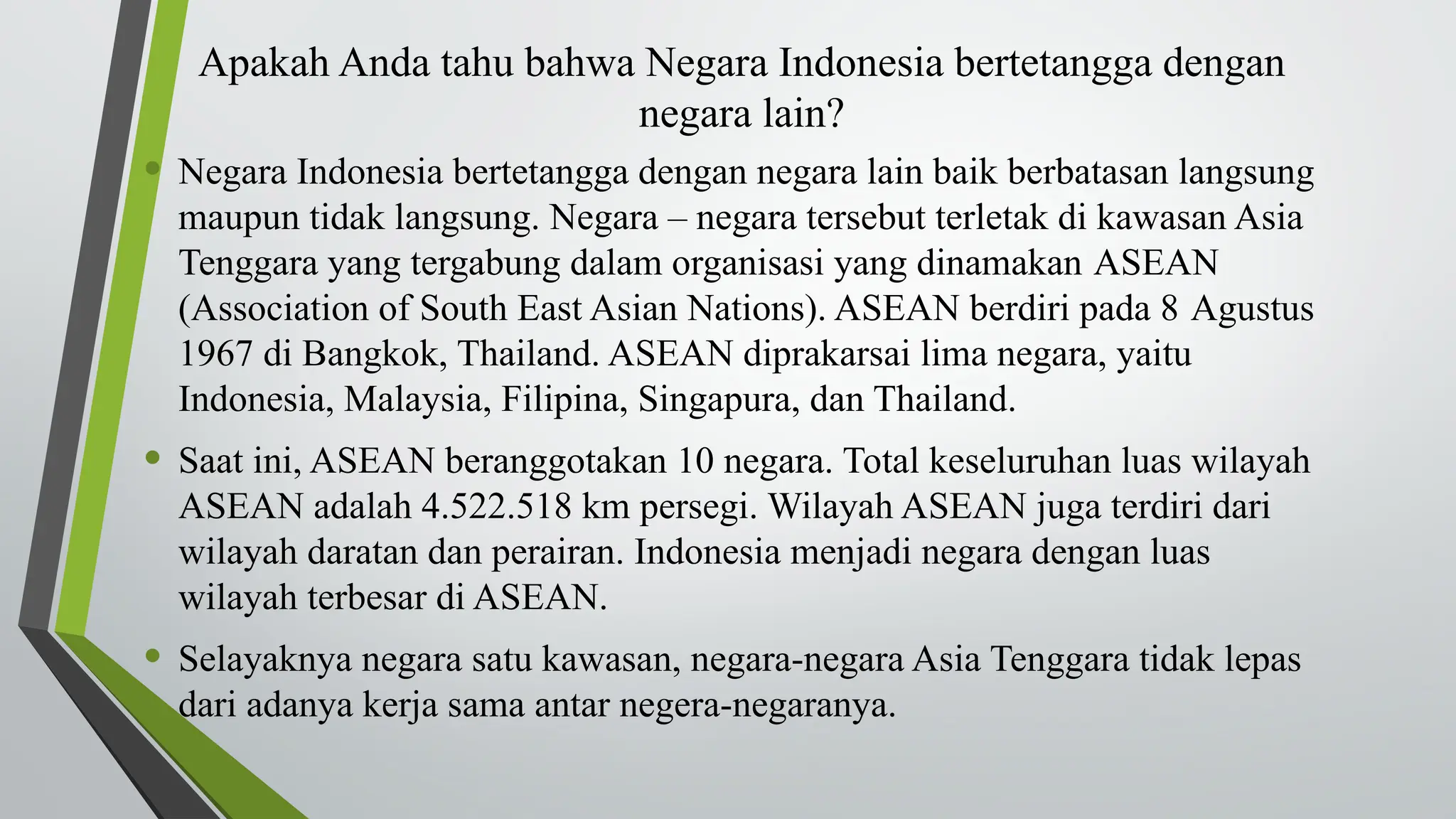 Presentasi tentang organisasi negara ASEAN | PPTX