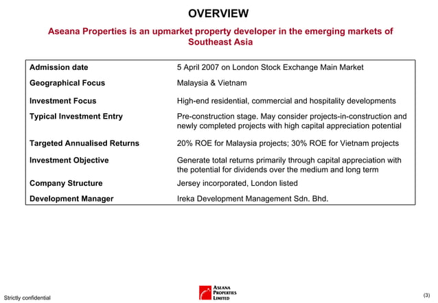 Aseana Corporate Presentation | PPT