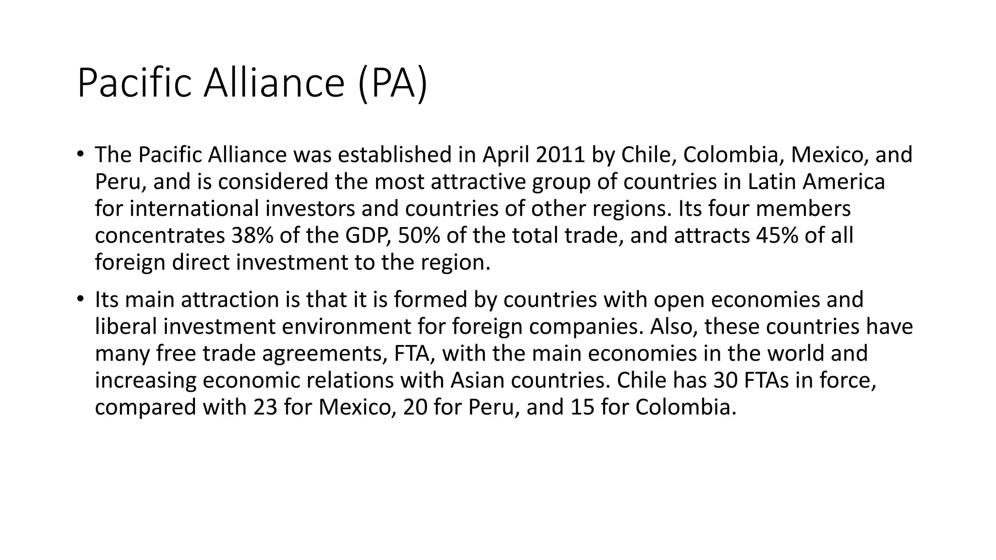 Asean and the pacific alliance | PPTX