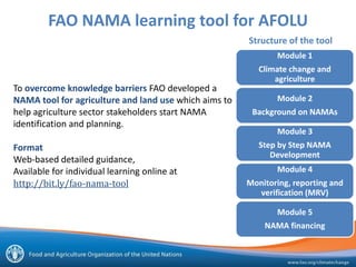 Introduction to the NAP and NAMA processes and the relation to climate ...