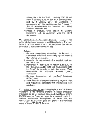 ASEAN Economic Community Blueprint | PDF