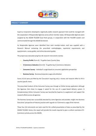 ASEAN E-Commerce Database Project 2010 Report | PDF