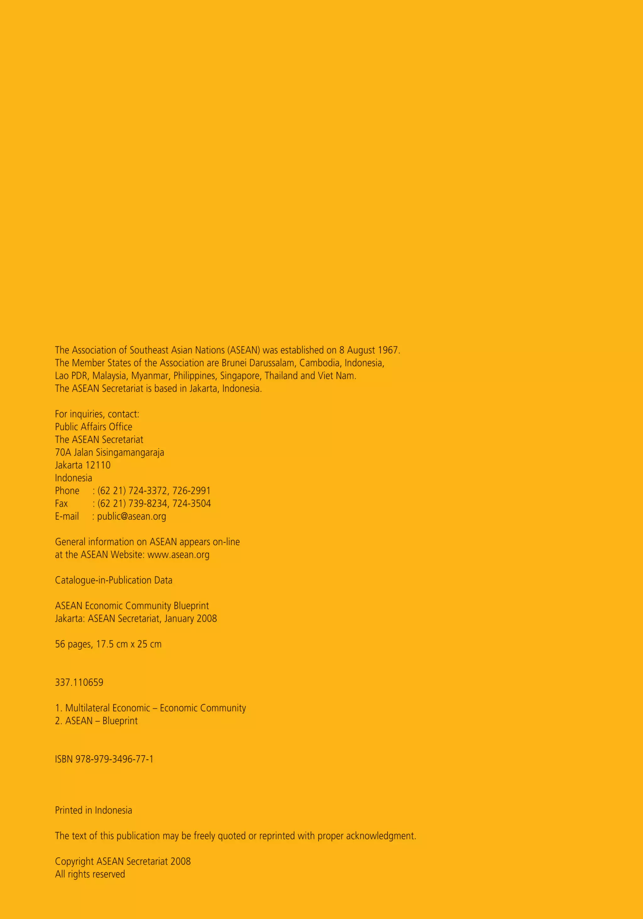 Asean economic community blueprint | PDF