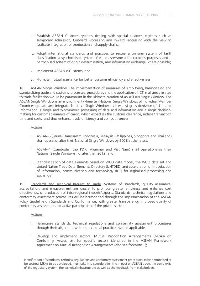 Asean economic community blueprint