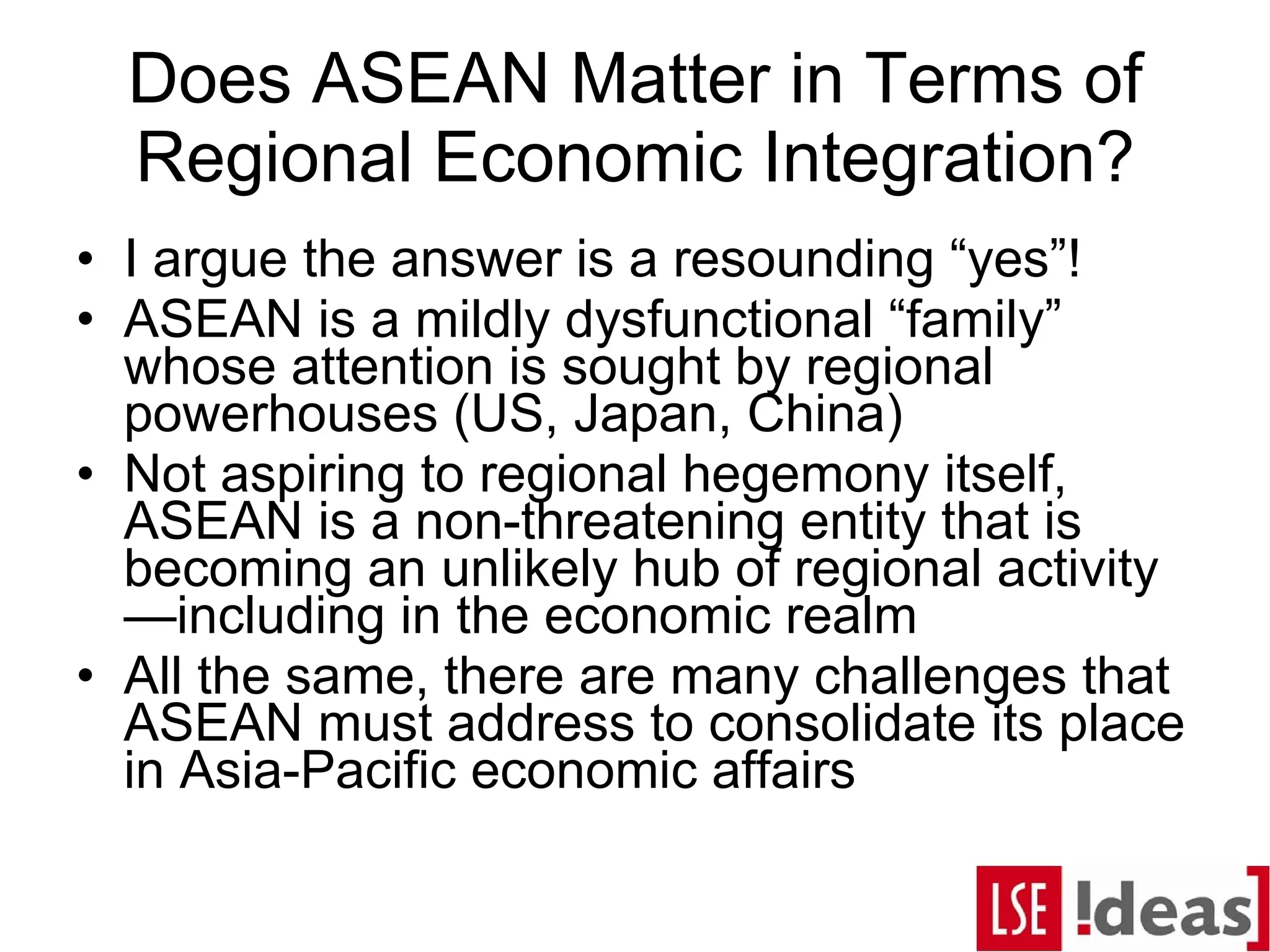 Asean Economic Integration | PPT