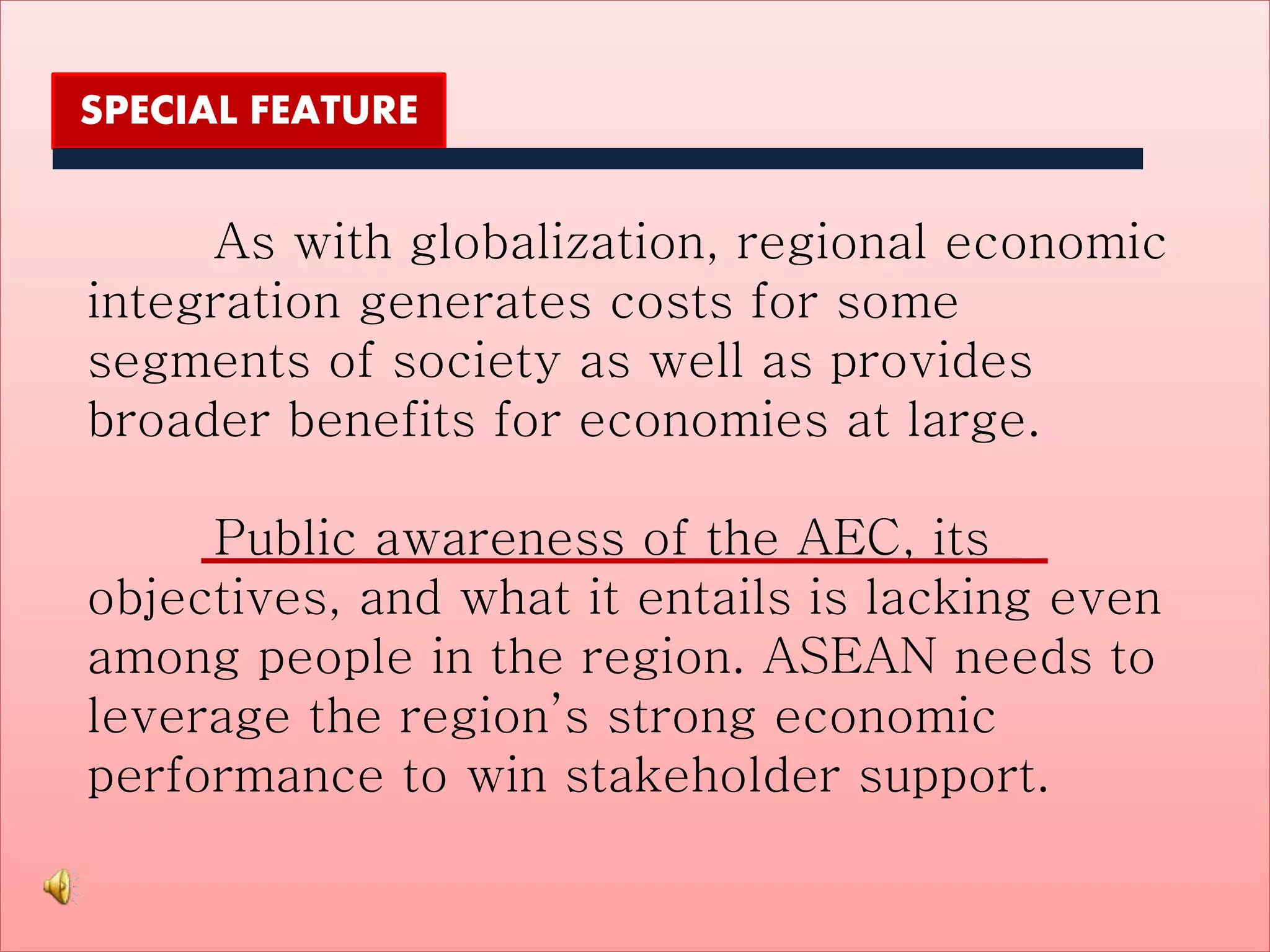 Asean economic integration | PPTX