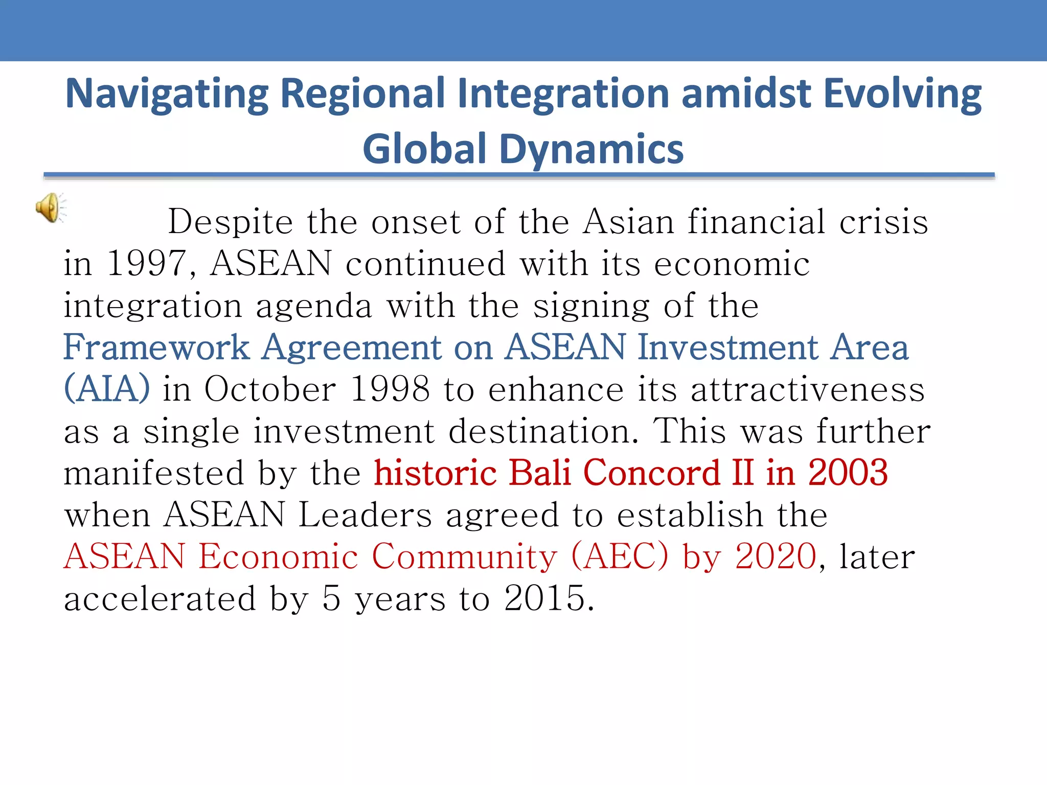 Asean economic integration | PPTX