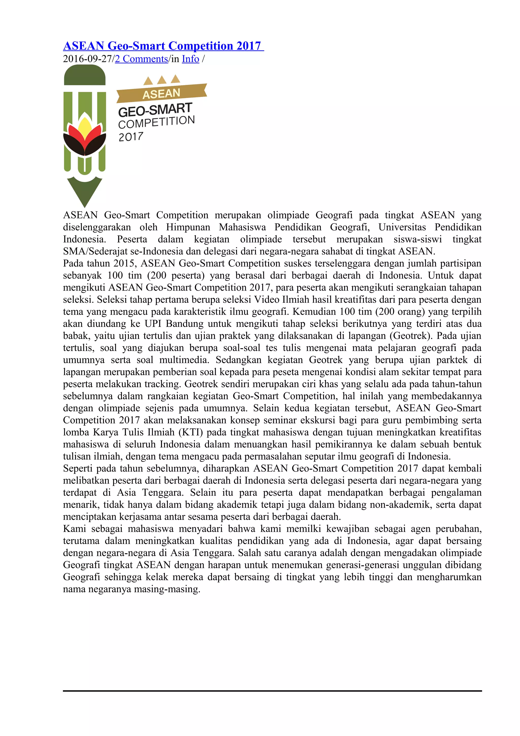 Asean geosmart upi | PDF
