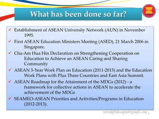 ASEAN Integration: Impacts on Education in the Region | PPTX