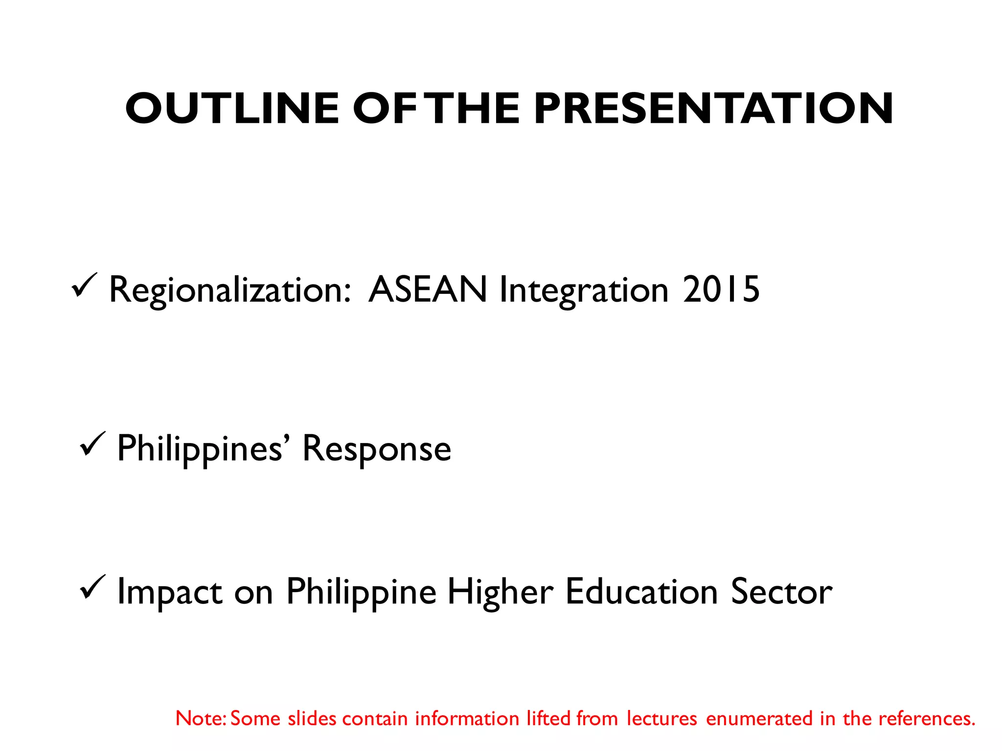 Integrative Education Reforms and Implications to Philippine Higher ...