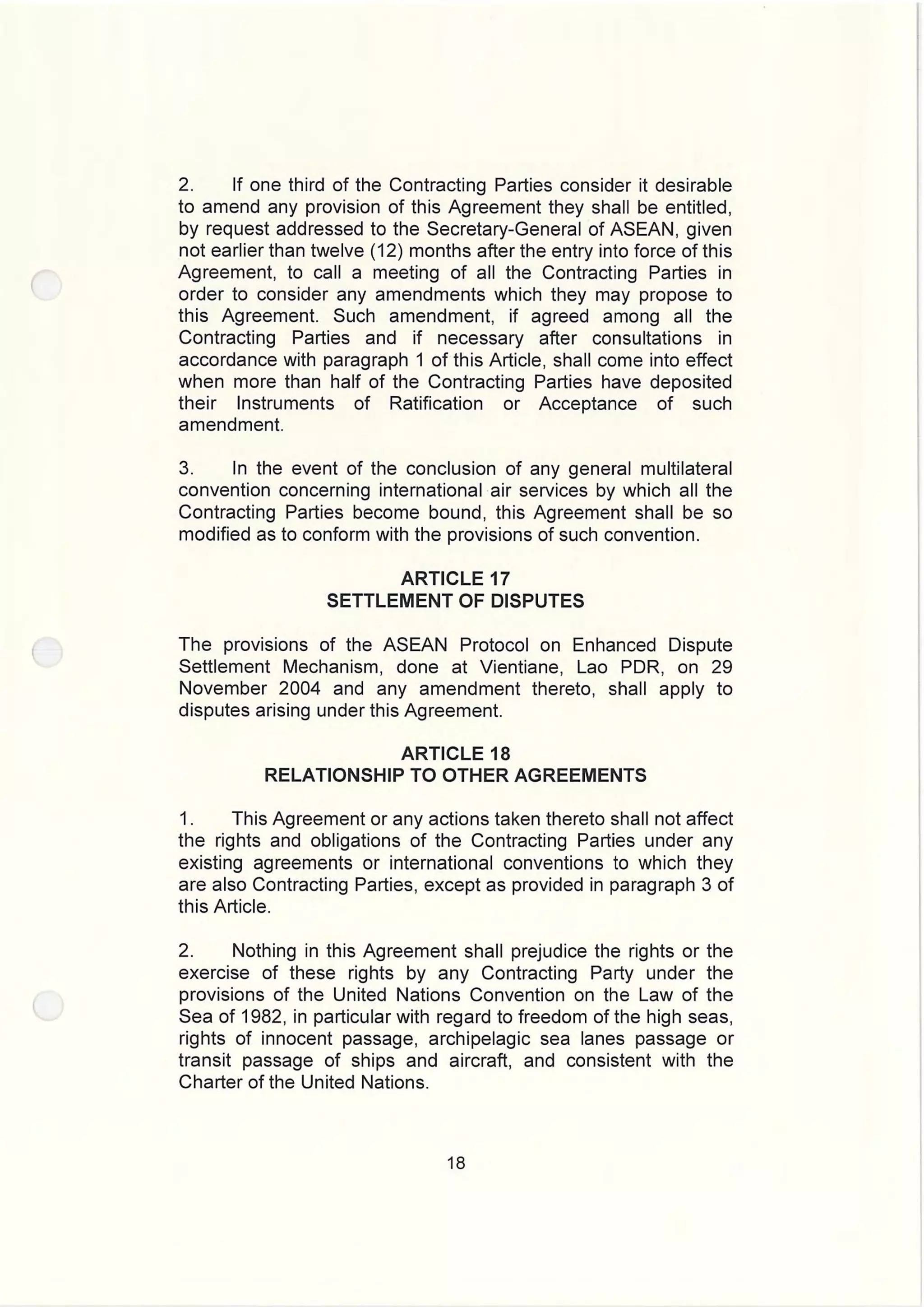 Asean multilateral agreement on air services | PDF