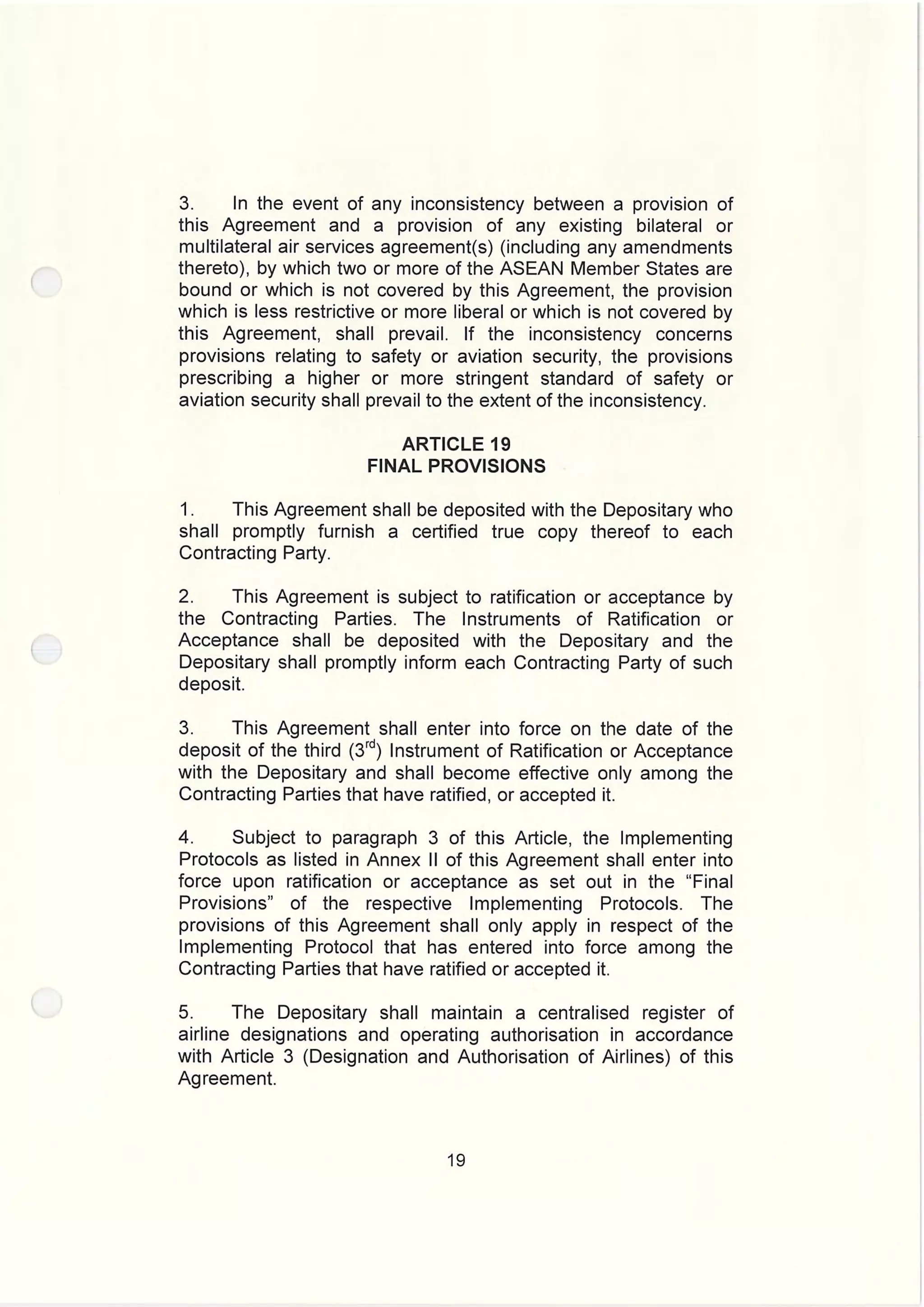 Asean multilateral agreement on air services | PDF