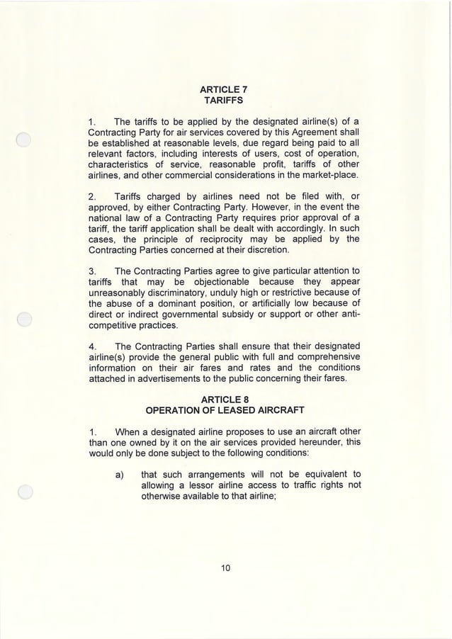 Asean multilateral agreement on air services | PDF