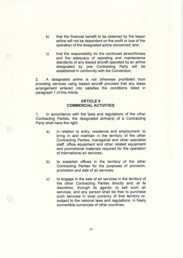 Asean multilateral agreement on air services | PDF