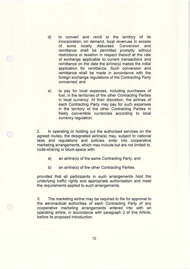 Asean multilateral agreement on air services | PDF
