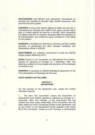 Asean multilateral agreement on air services | PDF