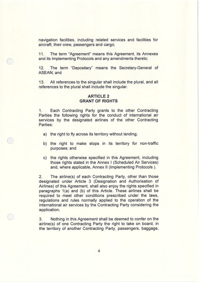 Asean multilateral agreement on air services | PDF