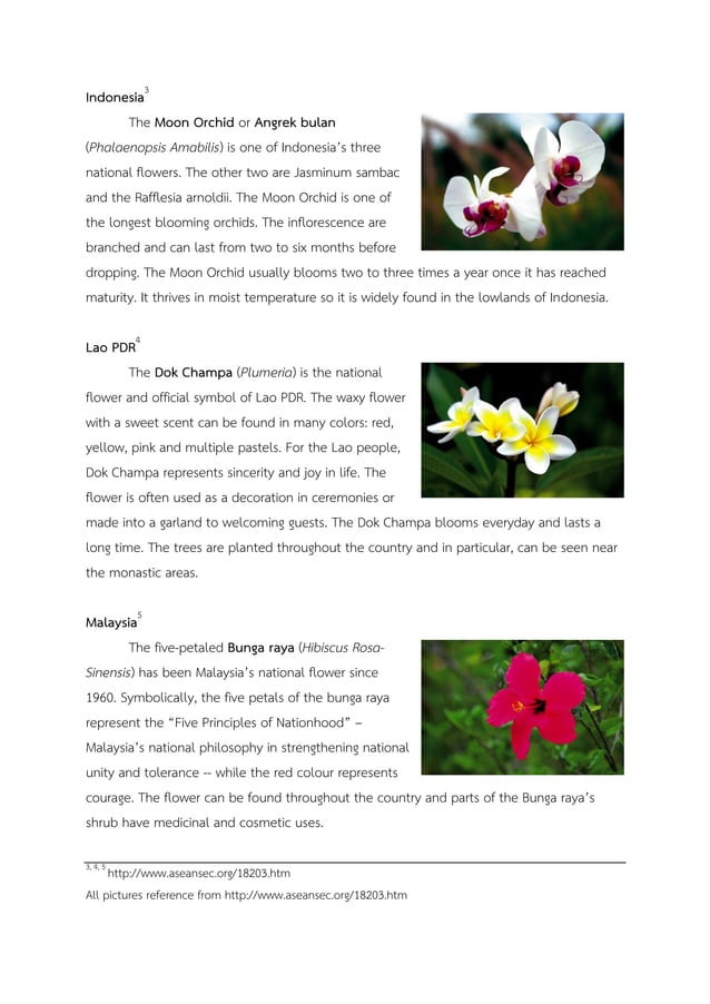 Asean national flowers | PDF