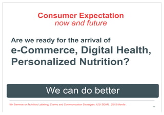 ASEAN Nutrition & Labeling Claims_2015 | PPT