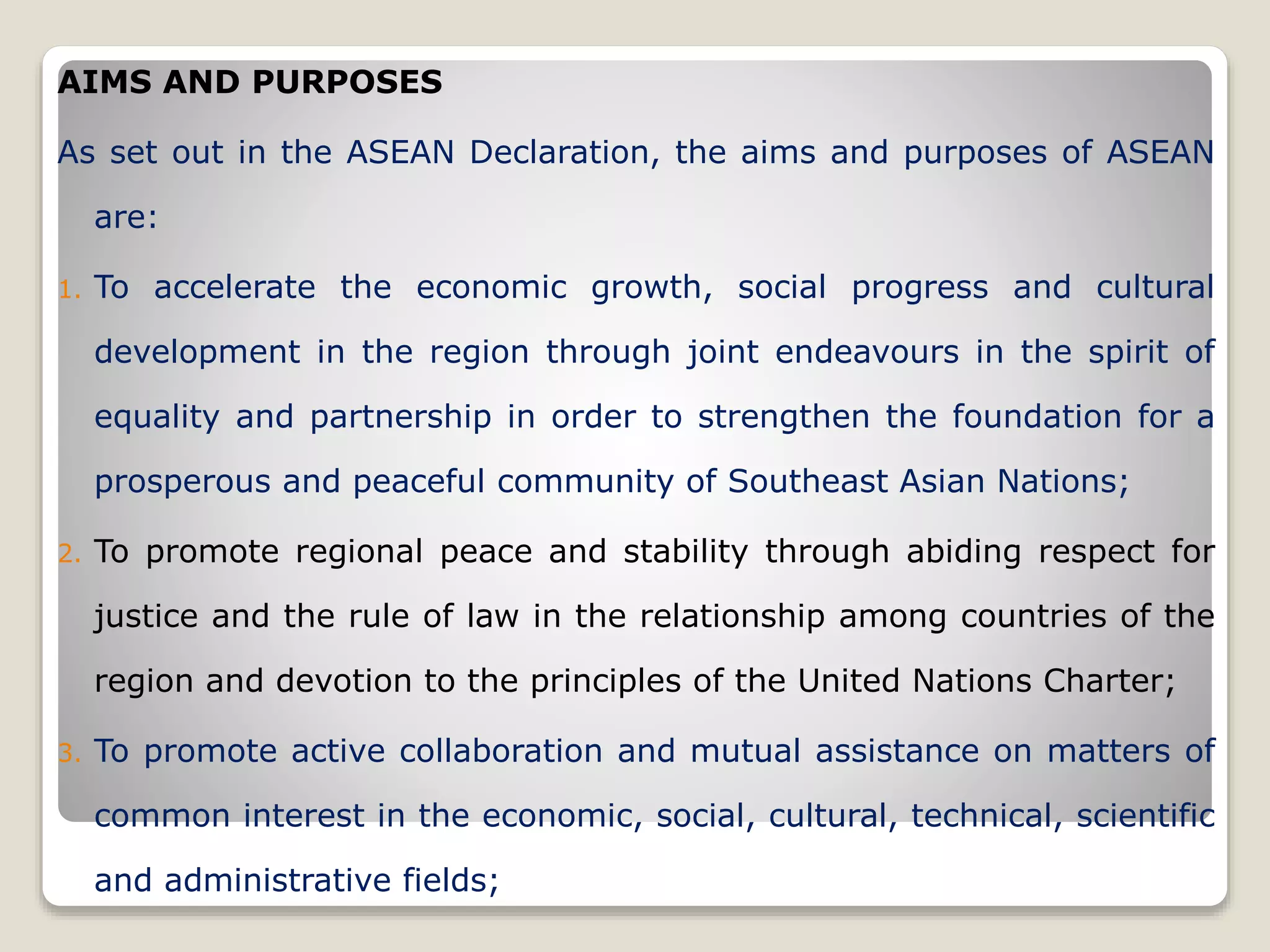 ASEAN or Association of Southeast Asian Nations | PPTX
