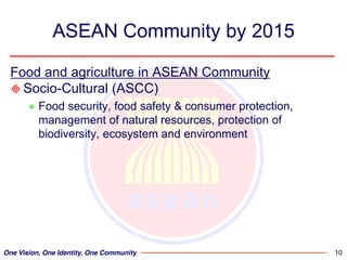 ASEAN Policy on Food Security 2010 | PDF