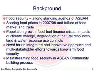 ASEAN Policy on Food Security 2010 | PDF