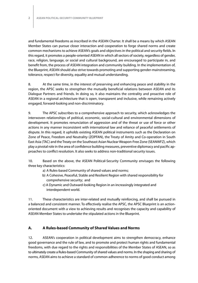 Asean political security community blueprint | PDF | Civic affairs ...