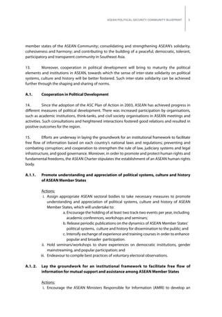 Asean political security community blueprint | PDF