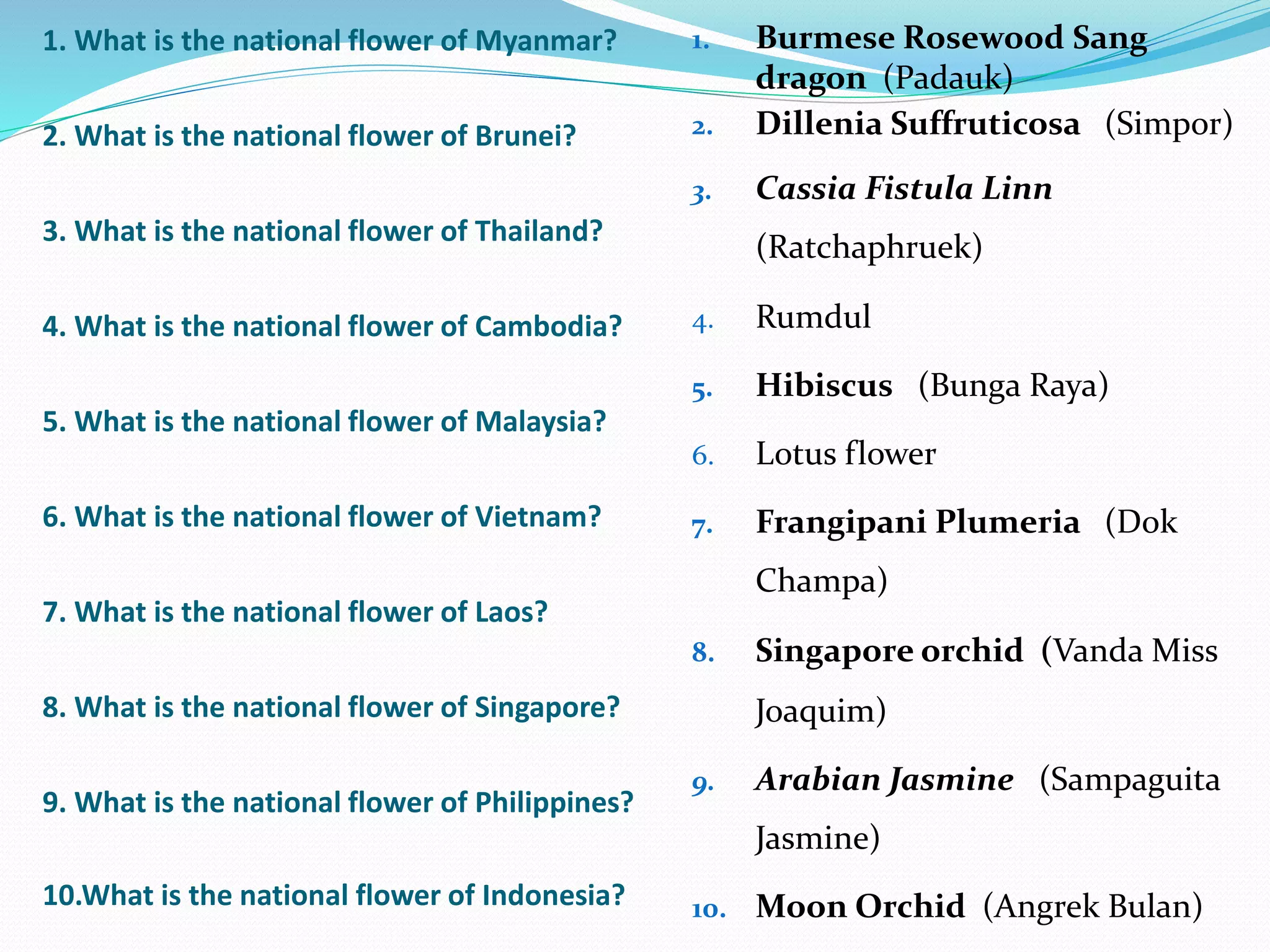 Asean Quiz Nitin_2016 | PPTX