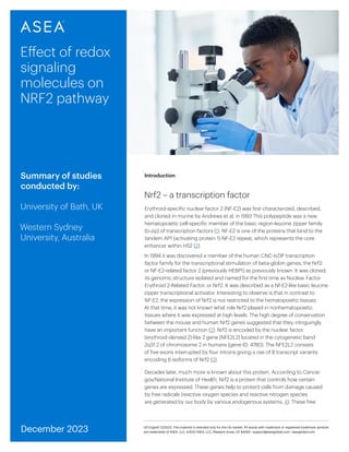 ASEA Nrf2 Study on Redox Cell Signaling Molecules Health Benefits | PDF