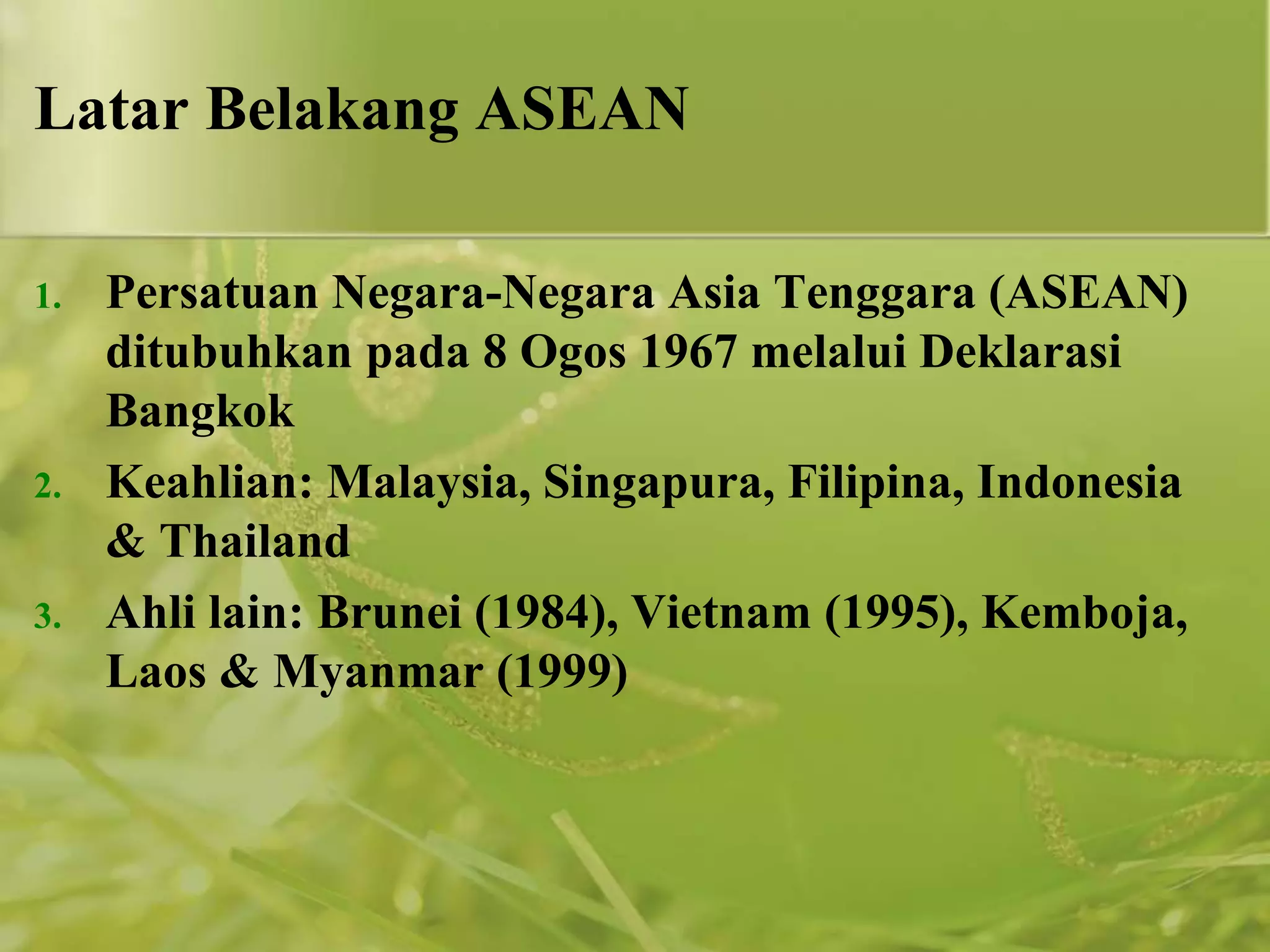 Pengajian Am Penggal 3 (ASEAN) | PPTX