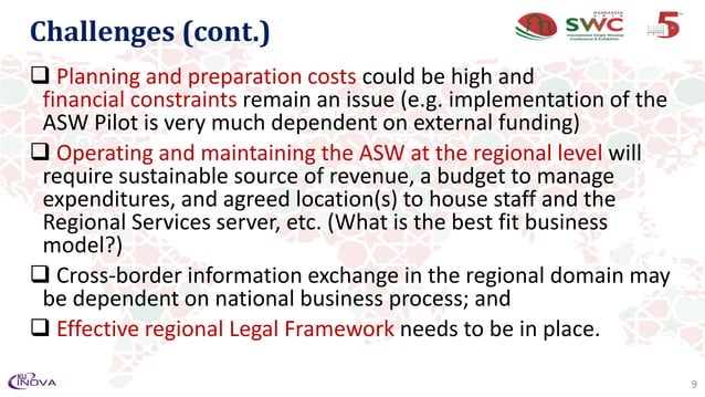 ASEAN Single Window for Regional Integration_SK_SWC2016 | PPT