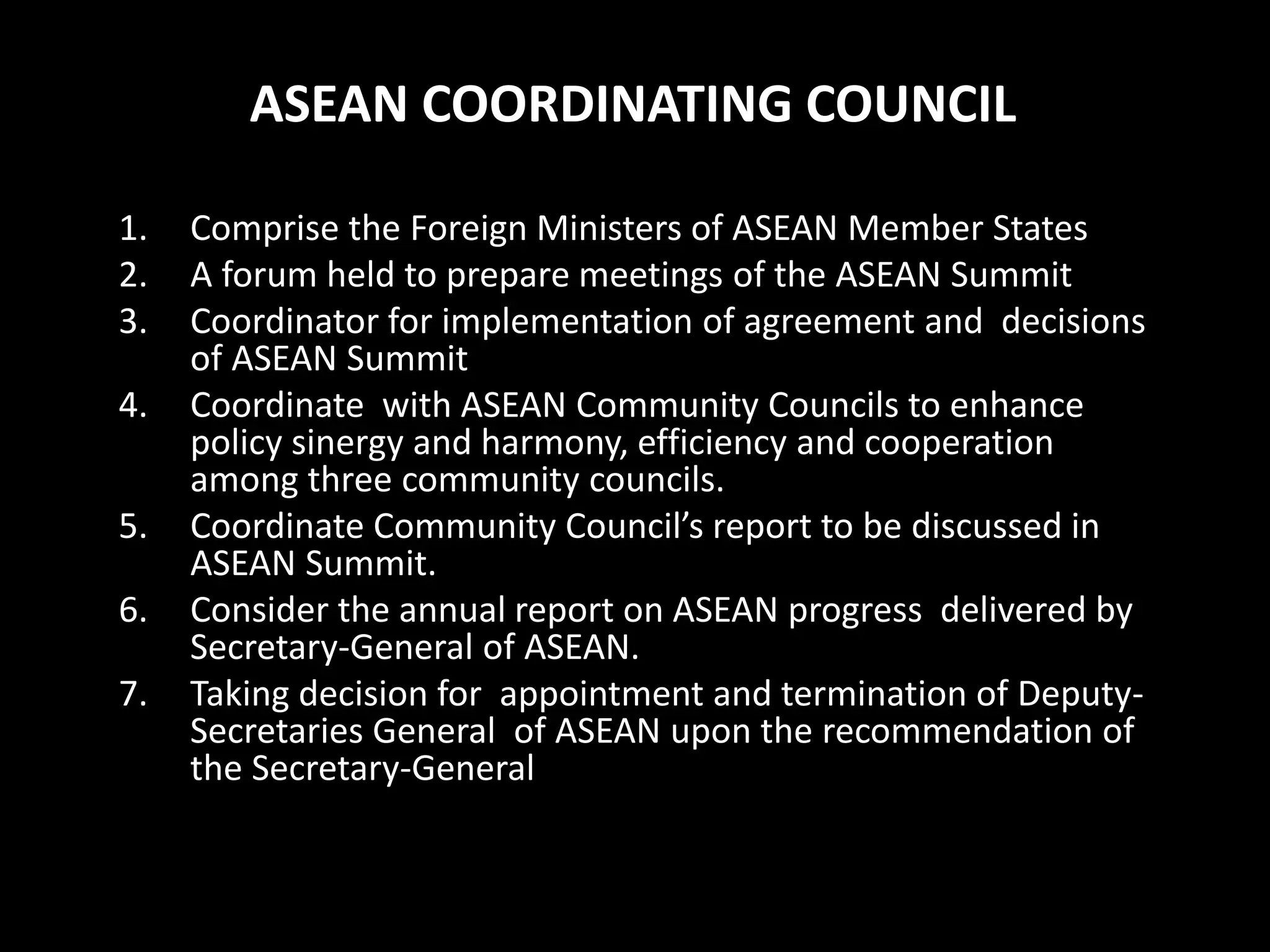 The Asean Structure | PPTX