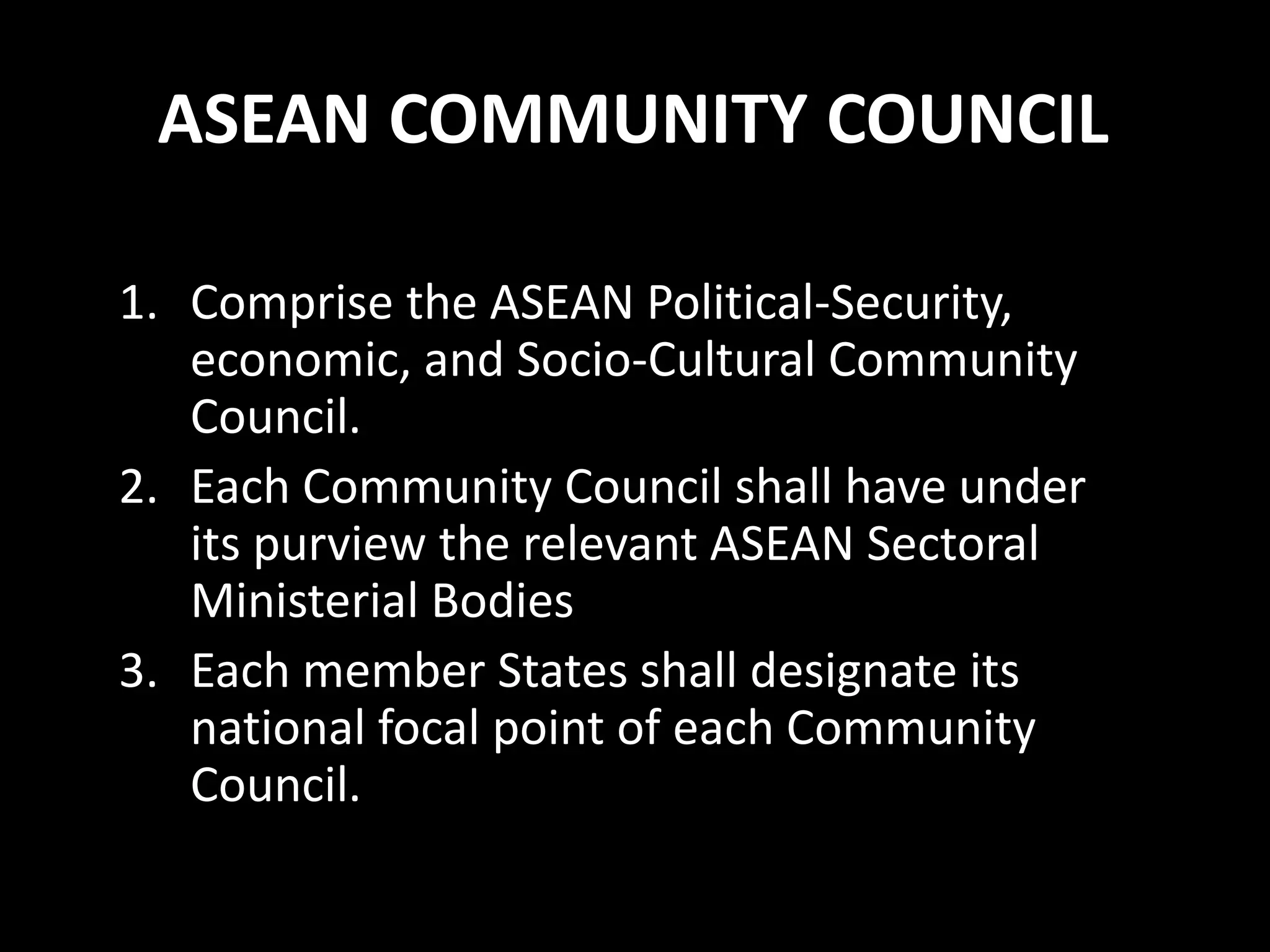The Asean Structure | PPTX