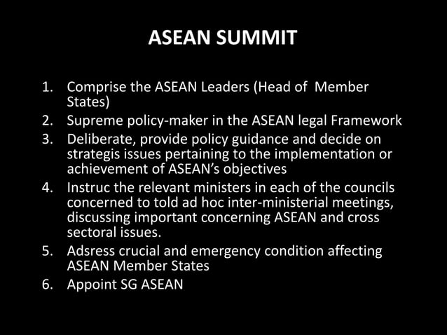 The Asean Structure | PPTX