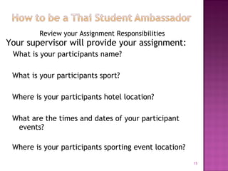 15th ASEAN University Games 2010 | PPT