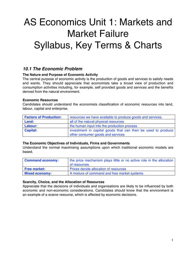 as economics key terms | PDF