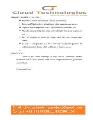 A secure and dynamic multi keyword ranked search scheme over encrypted cloud data | DOC