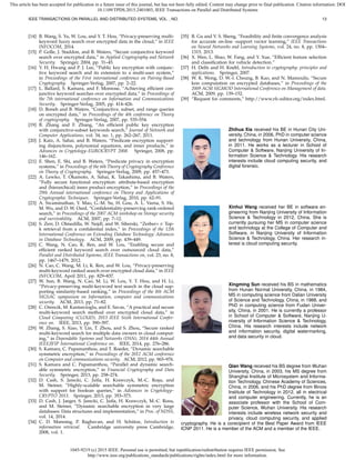 A Secure and Dynamic Multi-keyword Ranked Search Scheme over Encrypted Cloud Data | PDF