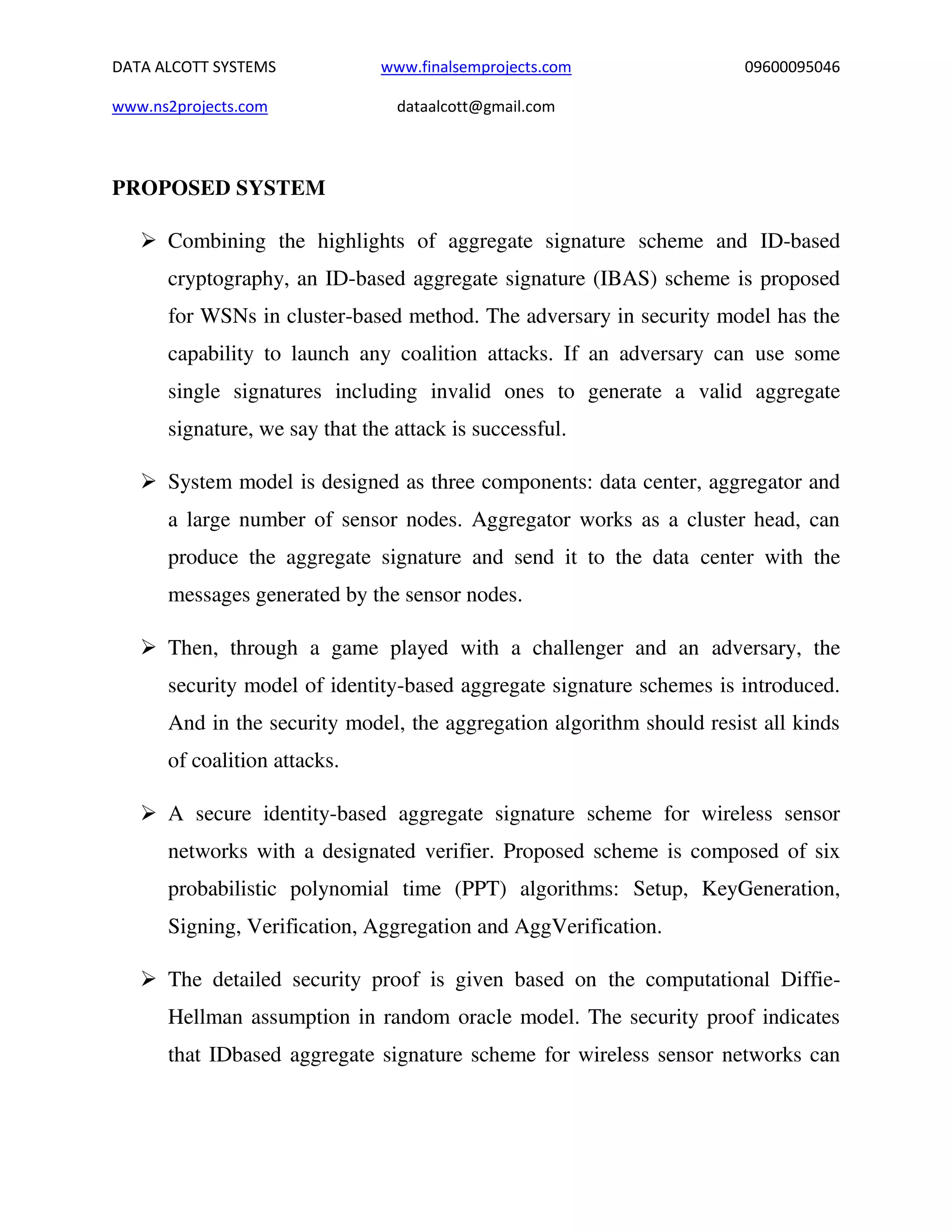 A Secure And Efficient Id Based Aggregate Signature Scheme For Wireless Sensor Networks Pdf