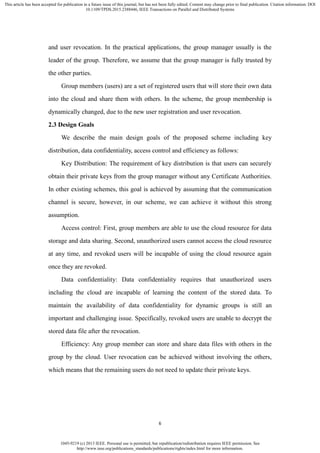 A secure anti collusion data sharing scheme for dynamic groups in the cloud | PDF