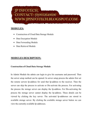 A secure erasure code based cloud storage system with secure data ...