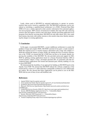 A secure middleware architecture for web services | PDF