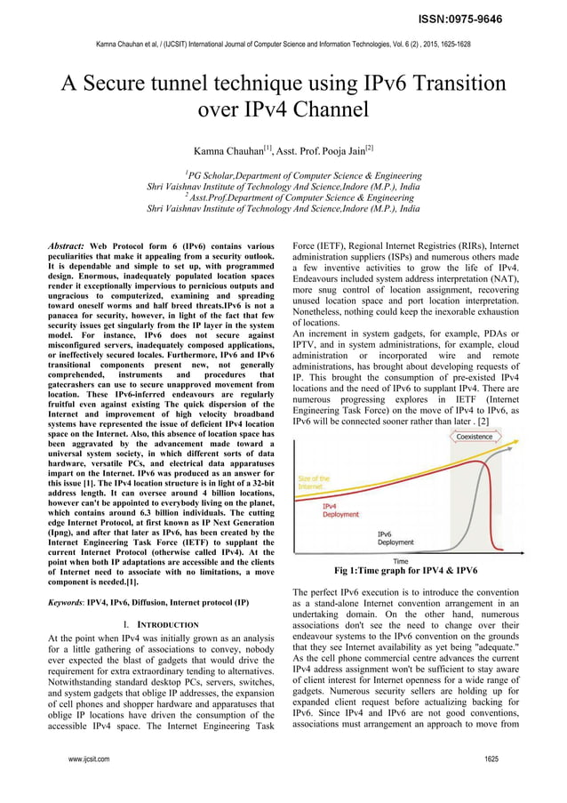 A secure tunnel technique using i pv6 transition over ipv4 channel | PDF